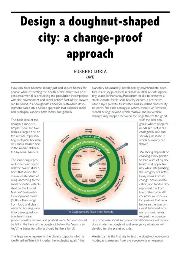 Design a doughnut-shaped city: a change-proof approach - ONE Only ...