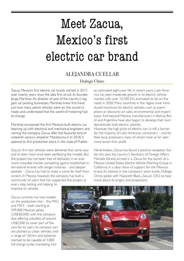Meet Zacua, Mexico’s first electric car brand - ONE Only Natural Energy