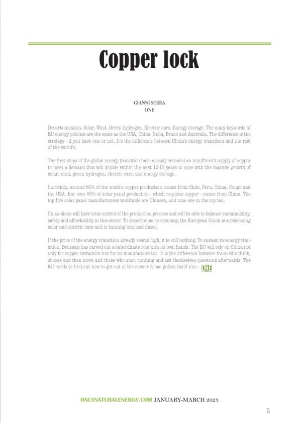Copper lock - ONE Only Natural Energy