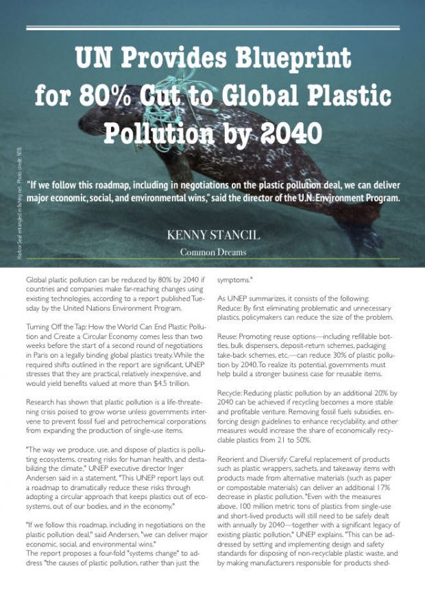 UN Provides Blueprint for 80% Cut to Global Plastic Pollution by 2040 ...